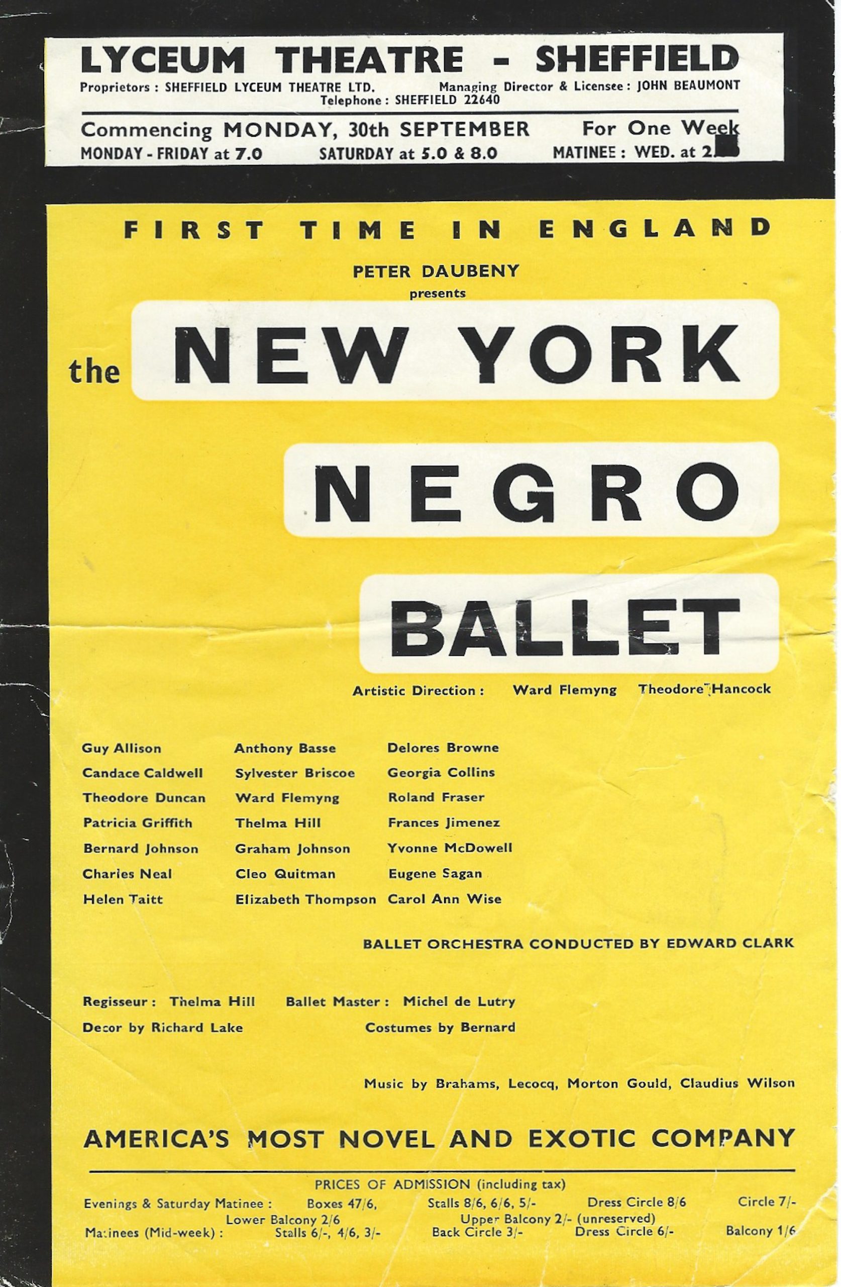 First Negro Classical Ballet’s Orbit: New York Negro Ballet – MOBBallet.org